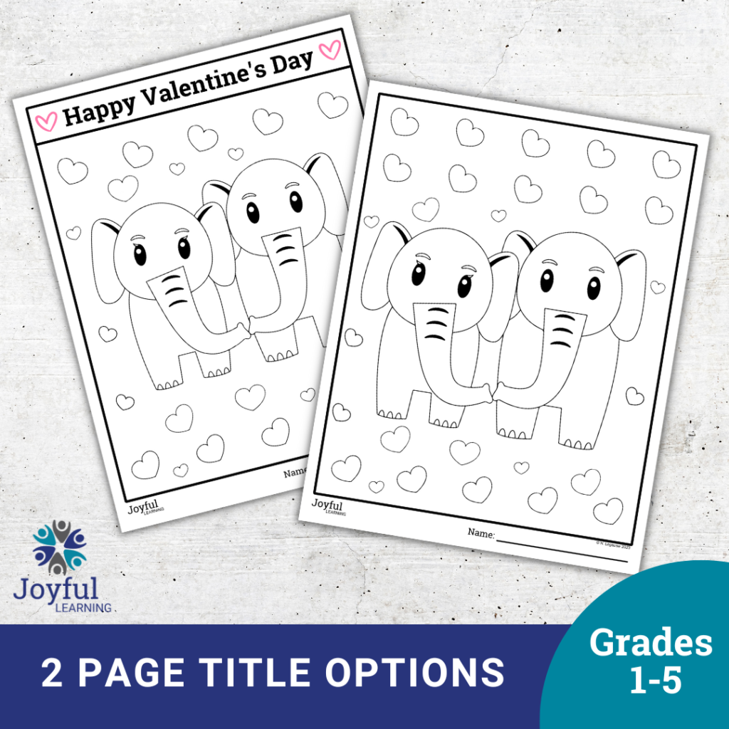 VALENTINE'S DAY | Animal Colouring Pages - Joyful Learning Canada